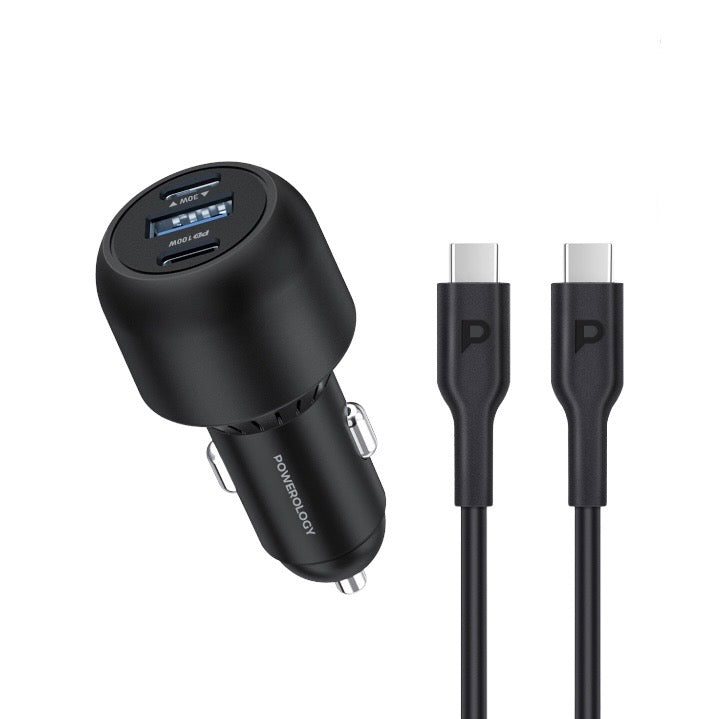 Powerology Ultra-Quick Car Charger 130W USB-C to USB-C Cable 0.9m – EPHONE