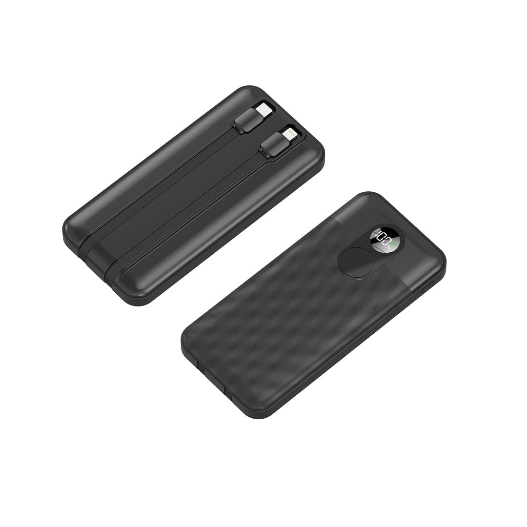 Porodo PBO57 10000mAh Power Bank Integrated Cables – EPHONE